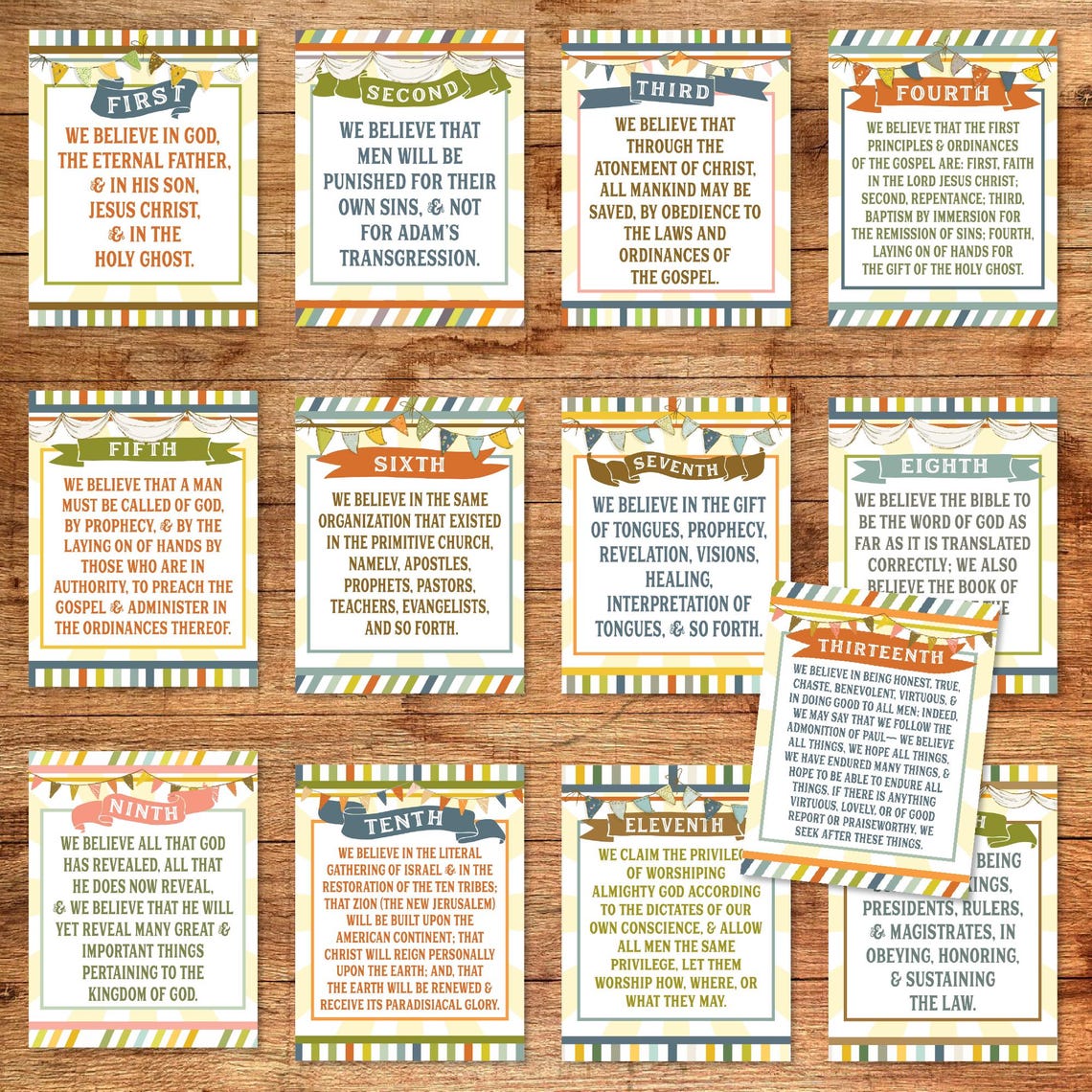 LDS Articles of Faith Printable Posters - 2025 LDS Primary - Digital ...