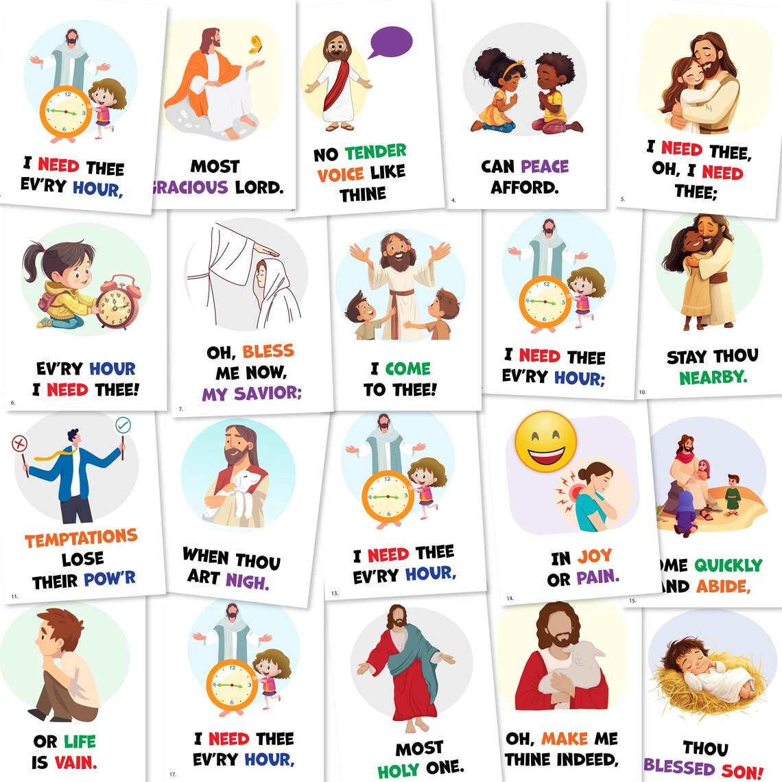 I Need Thee Every Hour - LDS Singing Time Flipchart for Primary Come ...