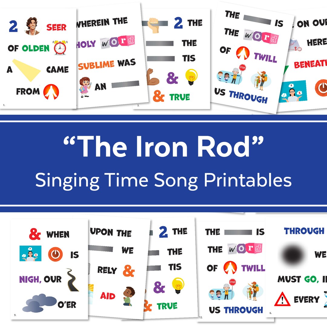 The Iron Rod LDS Primary Song | Singing Time Flipchart for LDS Primary ...