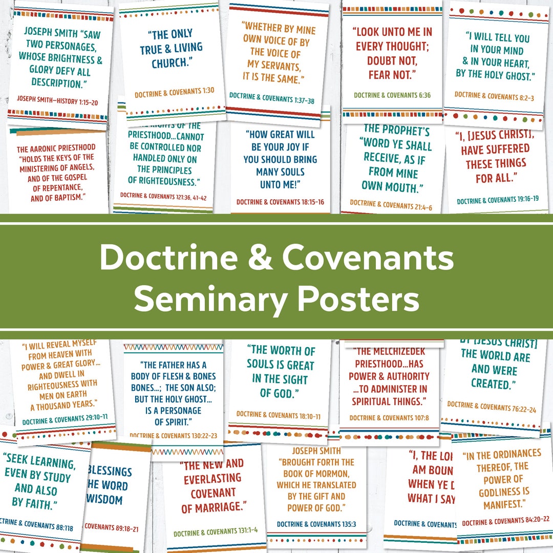 Doctrine and Covenants Doctrinal Mastery Seminary Posters | LDS ...