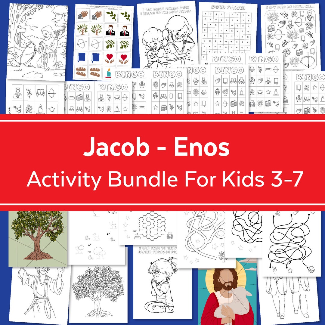 Jacob Enos Book of Mormon Activity Bundle for Kids 3-7 | LDS Come ...