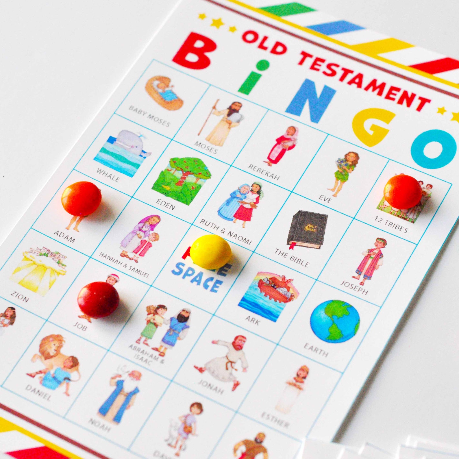 Old Testament BINGO Printable Game Bible Game for Kids - Etsy