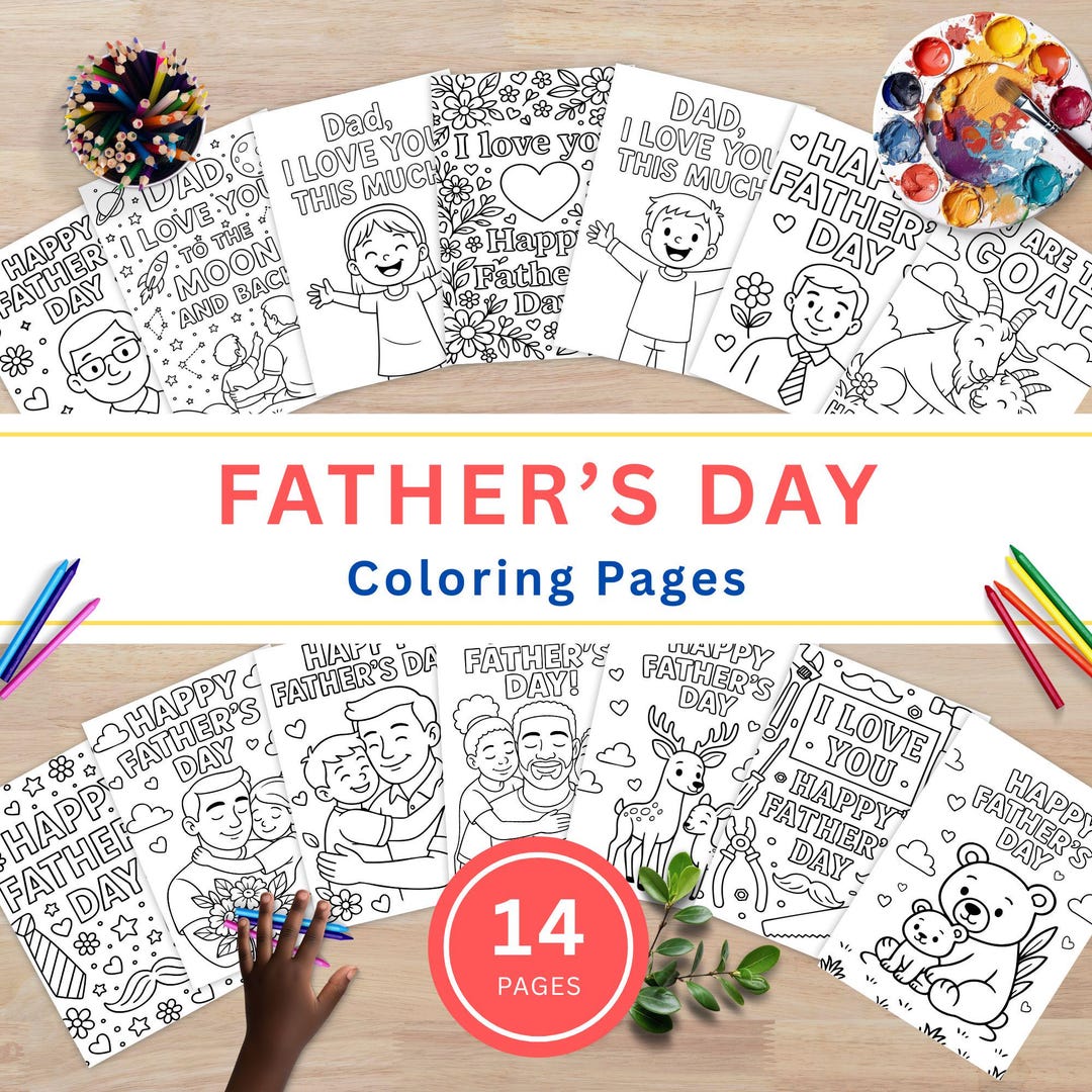 Fathers Day Coloring Pages, Printable Kids Activities, DIY Gifts for ...