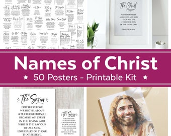 Names of Christ Printable, Christian Gift, Instant Download, Christmas ...