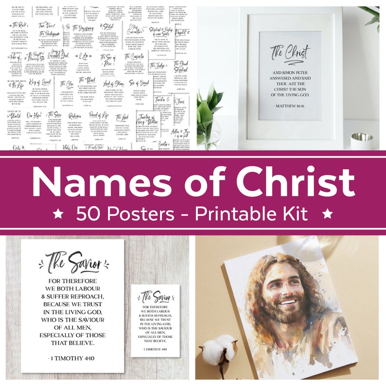 Names of Christ Printable Posters - Etsy