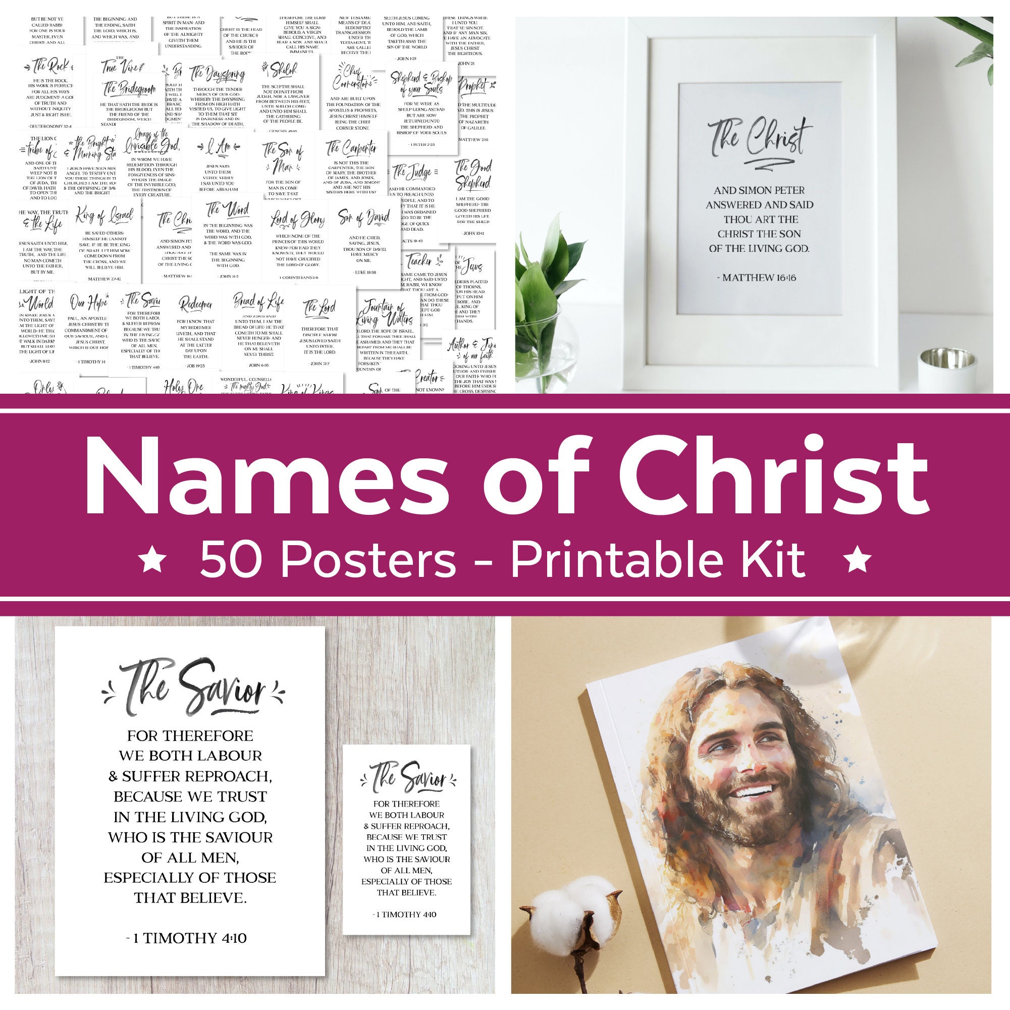 Names of Christ Printable Posters - Etsy