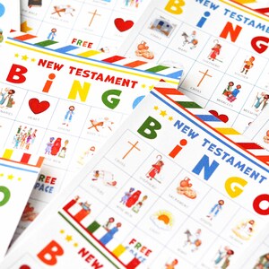 New Testament BINGO Printable Game | Bible Game for Kids - Etsy