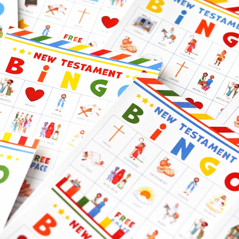 New Testament BINGO Printable Game Bible Game for Kids - Etsy