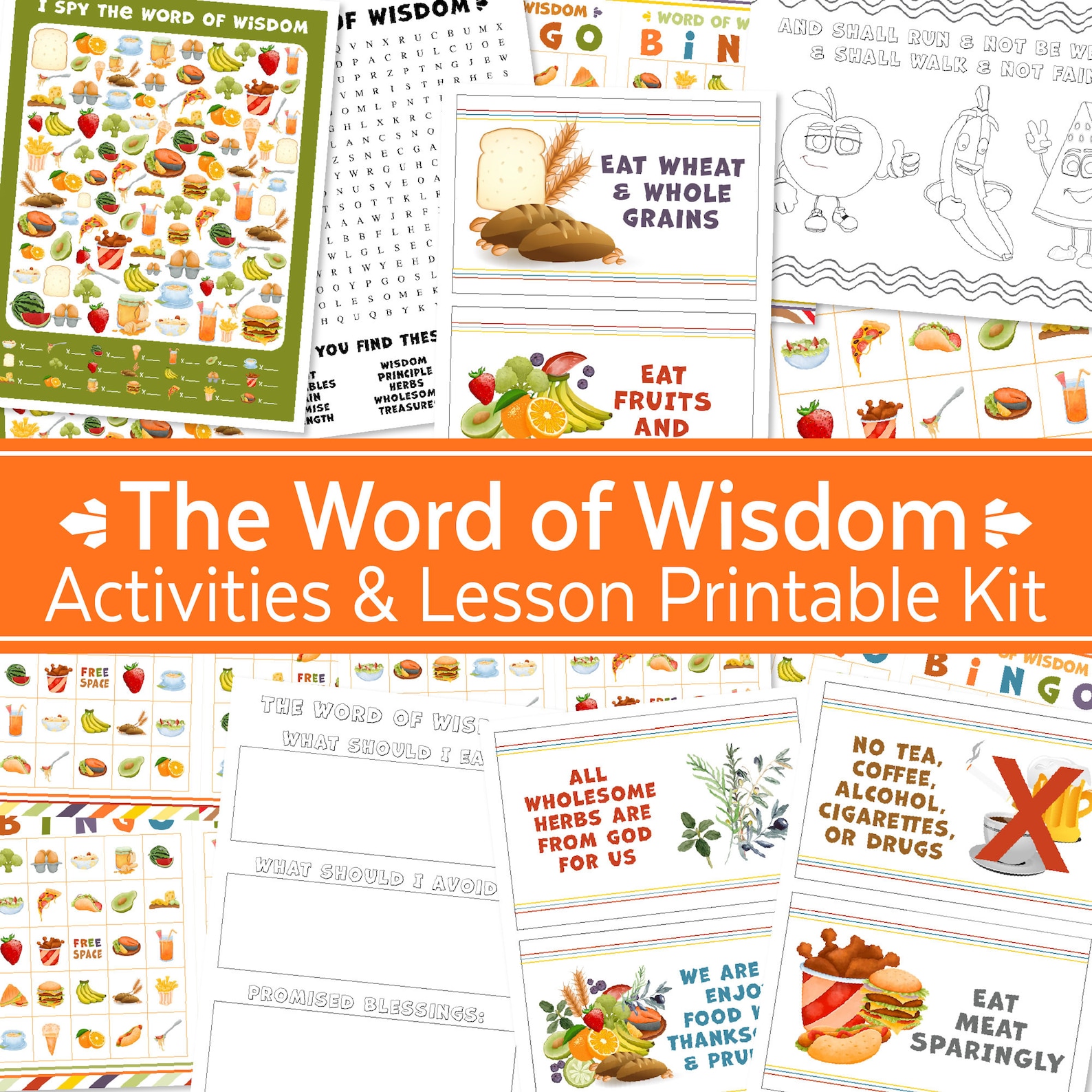 The Word of Wisdom Activities & Lesson Printable Kit - Etsy