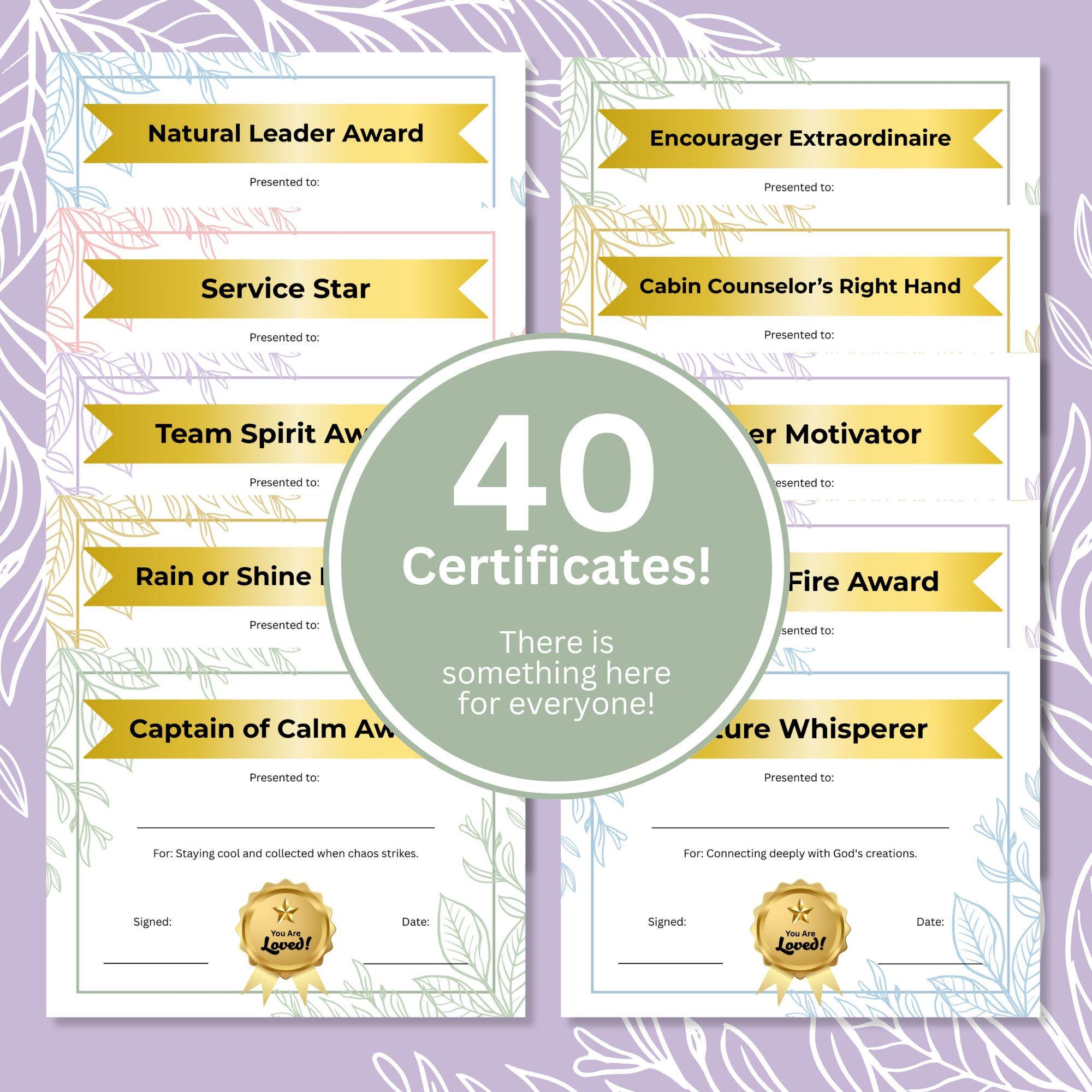 LDS Girls Camp Award Certificates: Editable Printables (digital ...