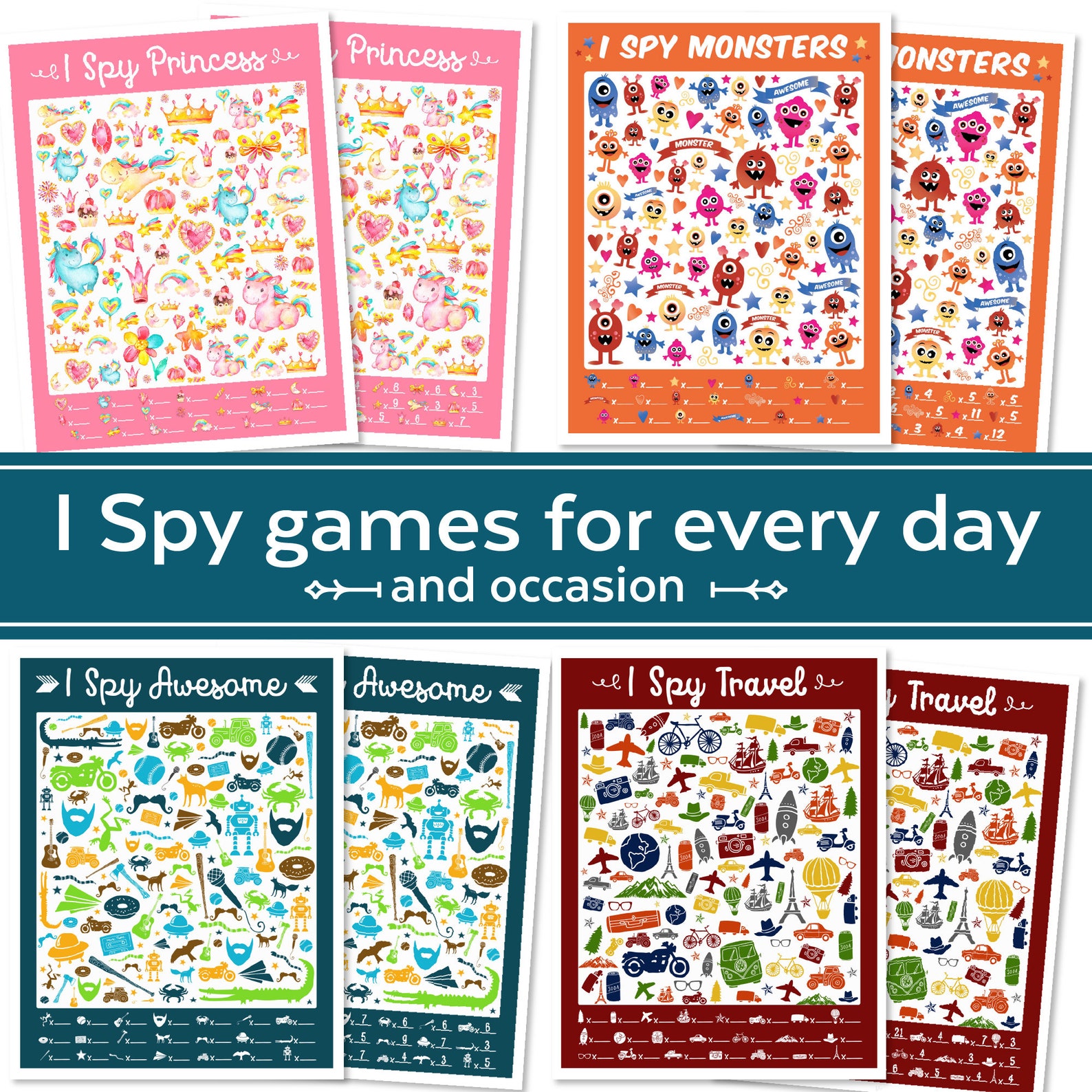 The Gigantic I Spy Printable Bundle - Etsy