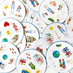 New Testament Matching Game {spot It Style} | Bible Games Activities - Etsy