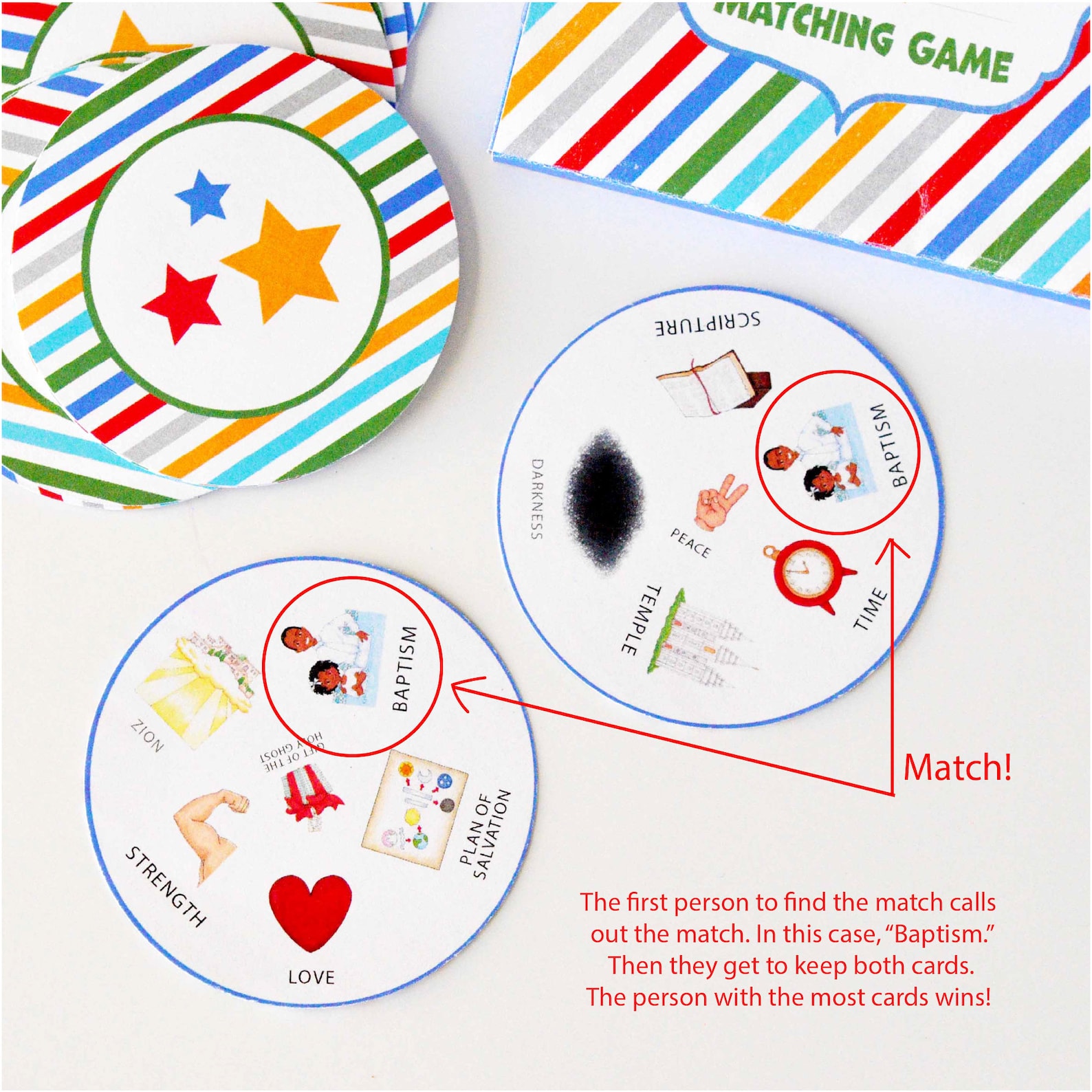 General Conference Matching Game {spot It Style} | LDS Games Activities ...