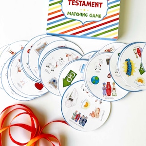 New Testament Matching Game {spot It Style} | Bible Games Activities - Etsy
