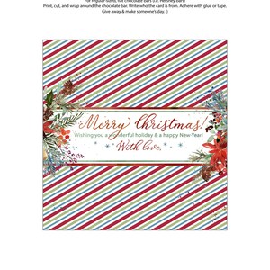 Christmas Chocolate Candy Bar Wrapper | the Easiest Christmas Gift of All Time! - Etsy