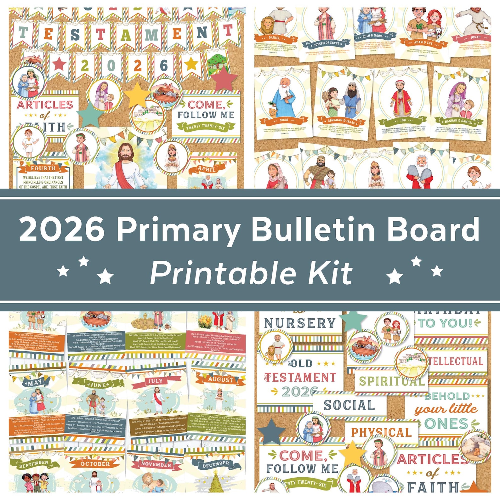 2026 Primary Bulletin Board Kit, Old Testament, Come Follow Me ...