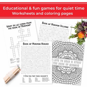 Book of Mormon Games Bundle: Bingo, I Spy, Memory (PDF) - Etsy