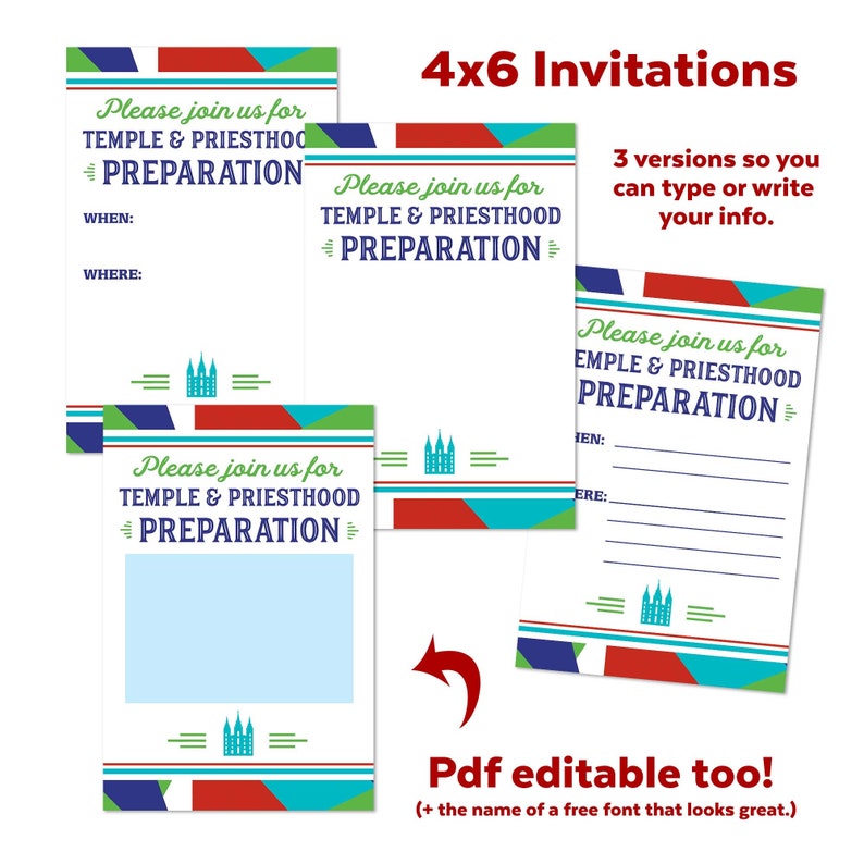 Temple & Priesthood Preparation Printable Kit LDS Primary Printables ...