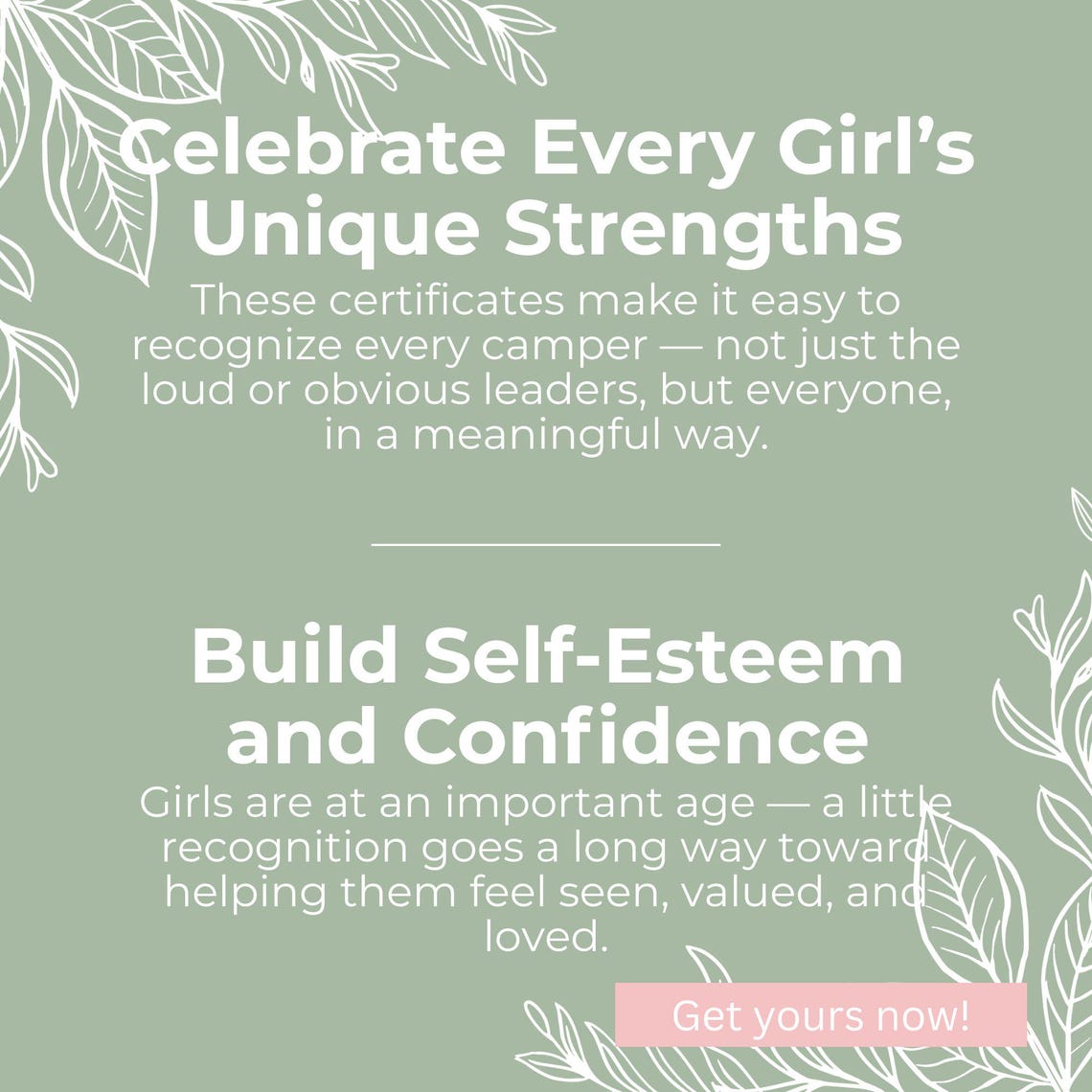 LDS Girls Camp Award Certificates: Editable Printables (digital ...