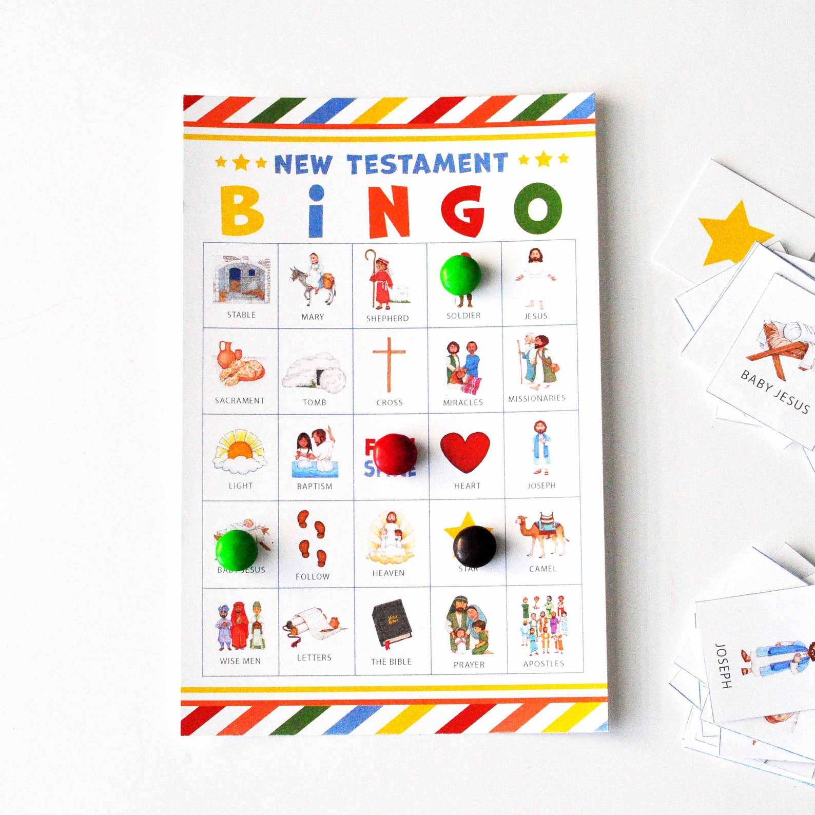 New Testament BINGO Printable Game Bible Game for Kids - Etsy