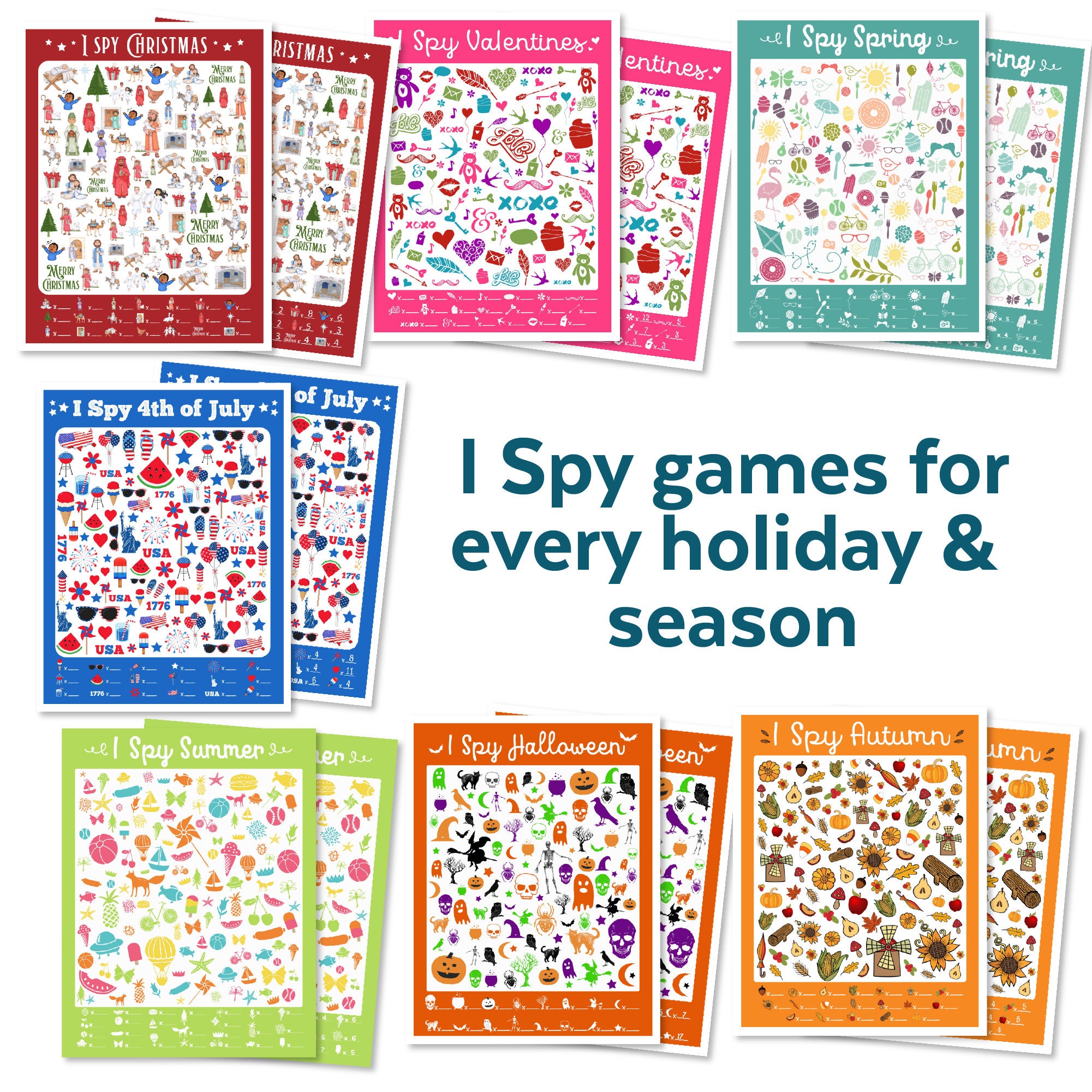 The Gigantic I Spy Printable Bundle - Etsy