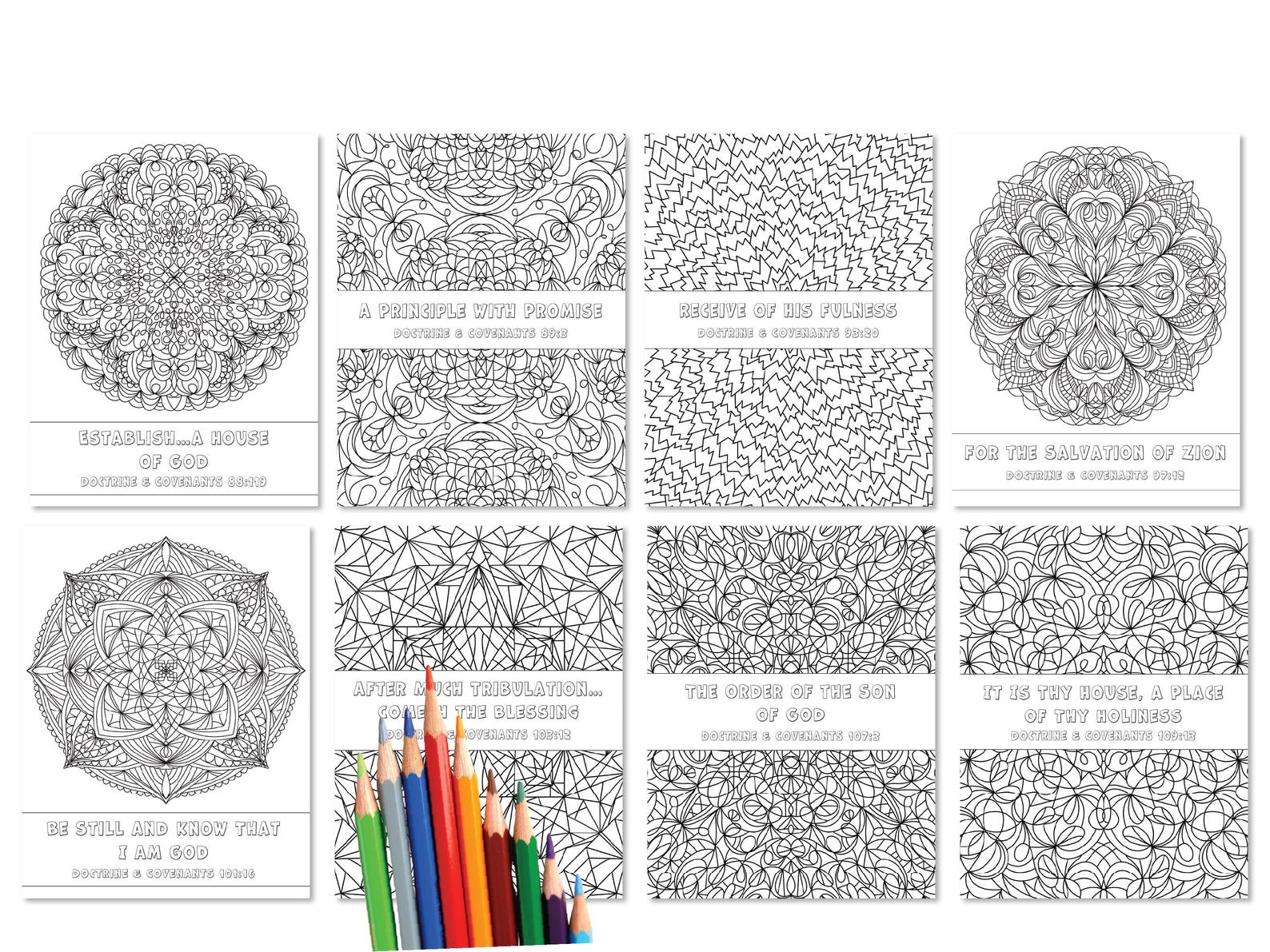 2025 Come, Follow Me: Doctrine & Covenants Coloring Pages (PDF) - Etsy