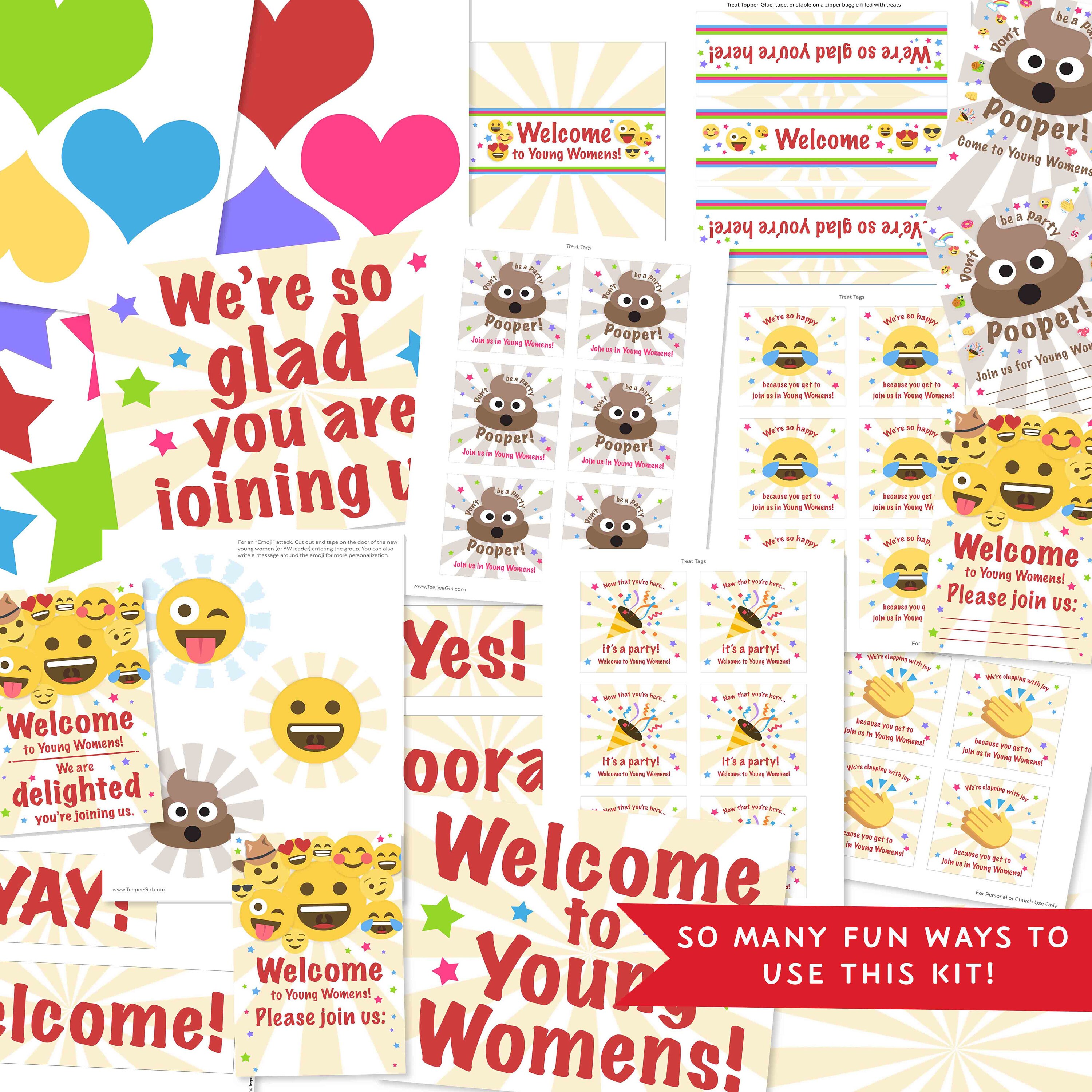 Welcome to Young Womens Printable Kit Welcome Kit of - Etsy