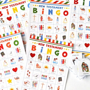New Testament BINGO Printable Game | Bible Game for Kids - Etsy