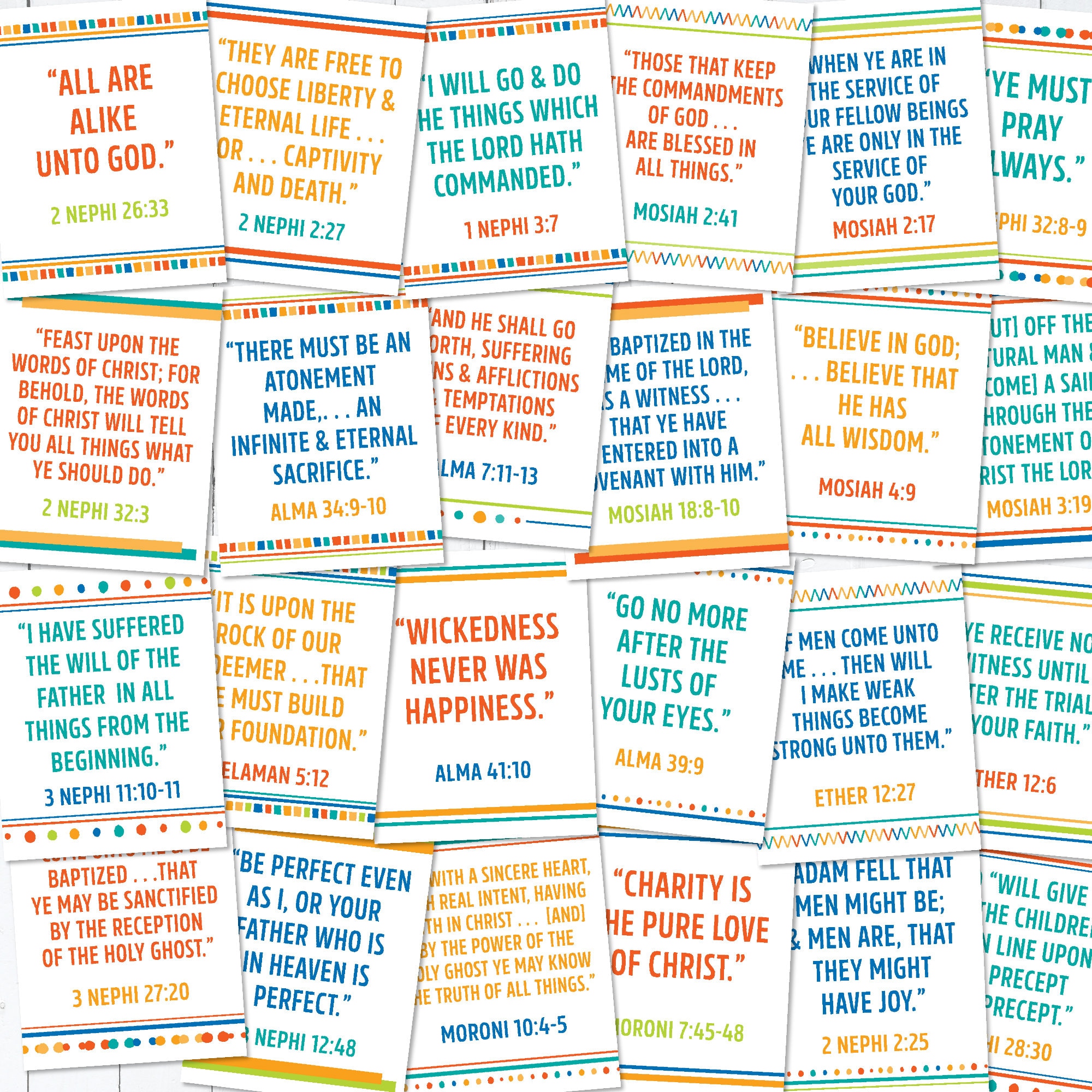 Book of Mormon Doctrinal Mastery Seminary Posters | LDS Seminary Helps ...