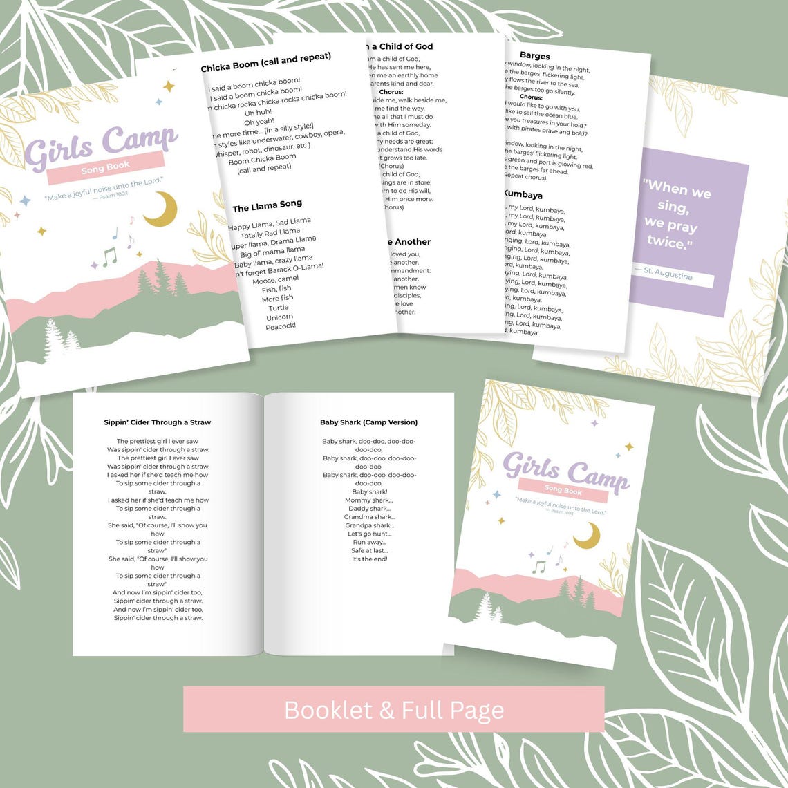 LDS Girls Camp Song Book: Young Women Campfire Songs (PDF & Canva) - Etsy