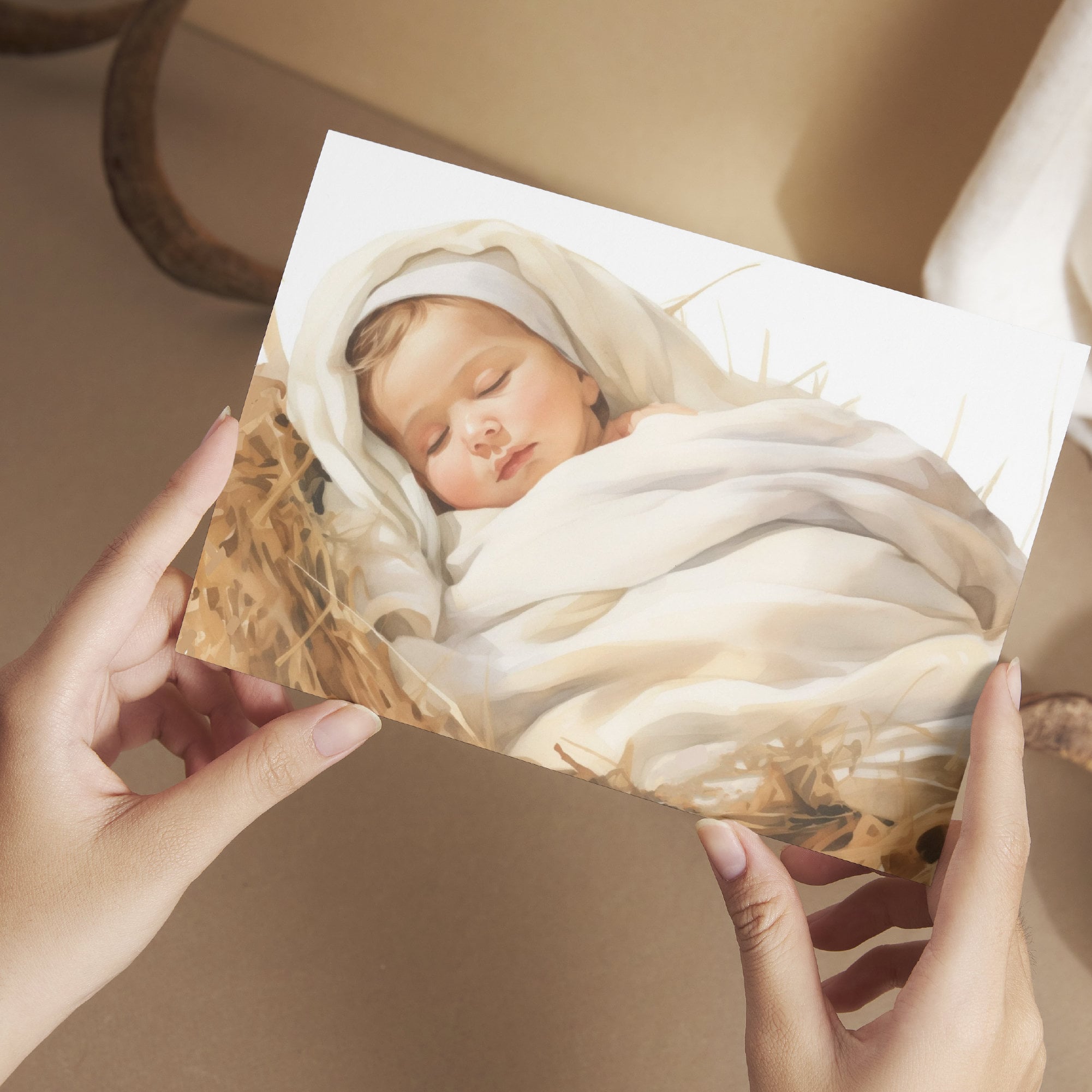 Christmas Wall Art Digital Download Baby Jesus Wall Art Nativity Scene ...