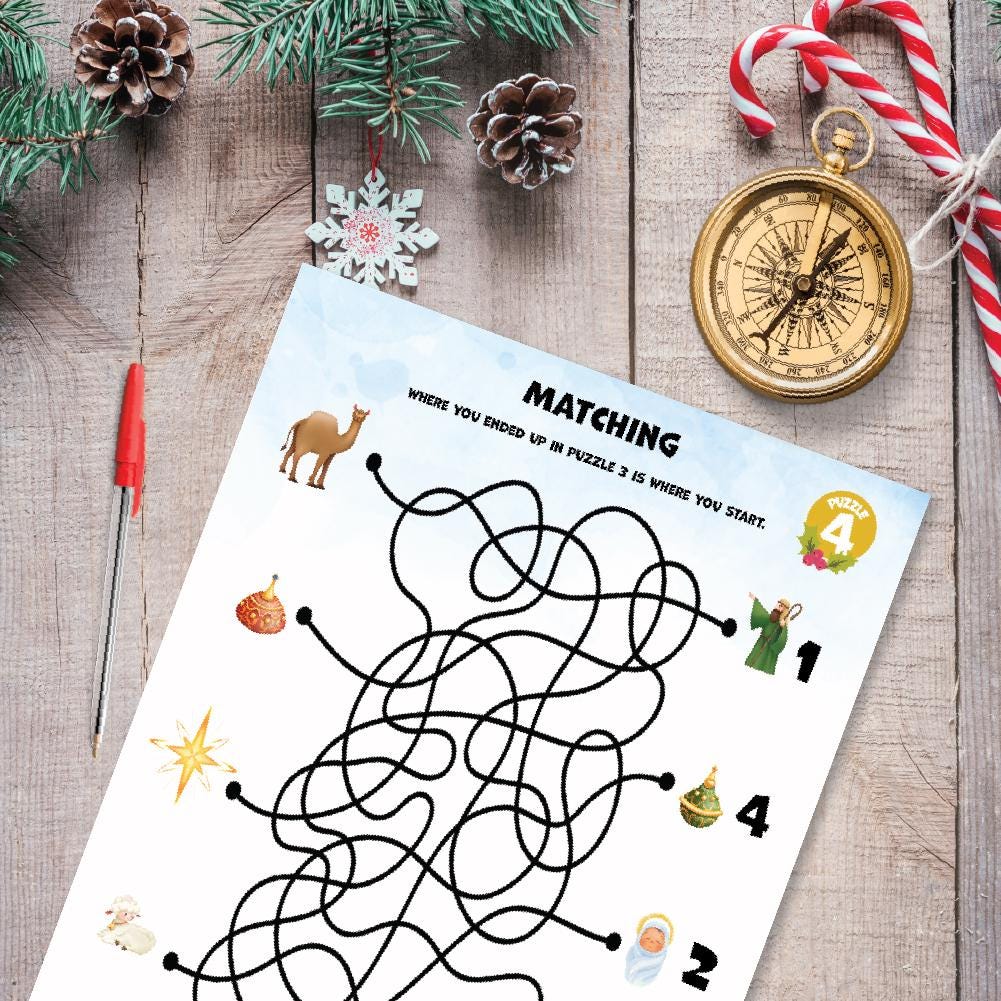 Christmas Nativity Escape Room - Printable Game for Kids - Bible Study ...