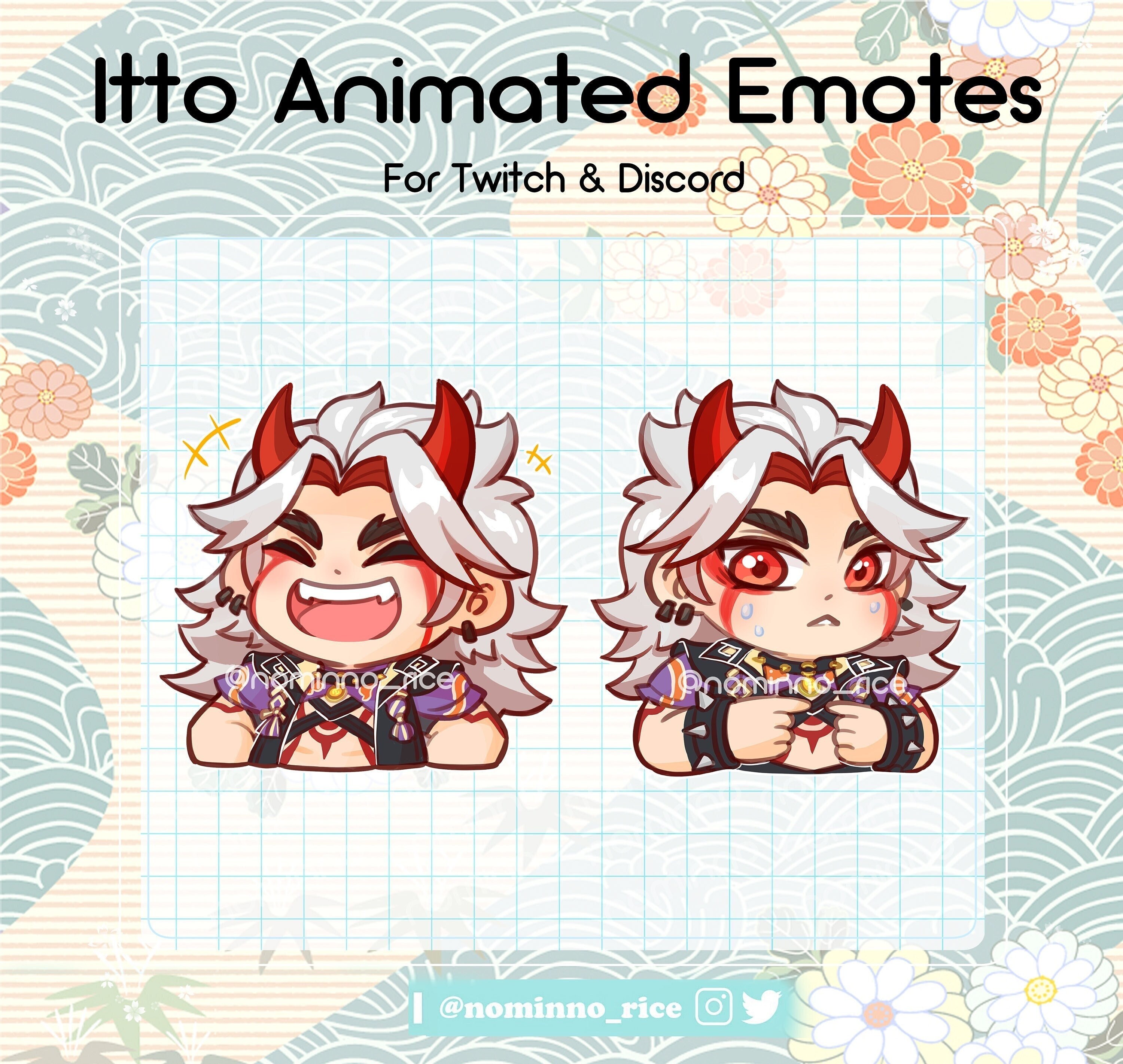 Arataki Itto Animated Emote | Genshin Impact Emotes |twitch Emote ...