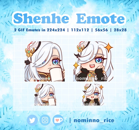 Shenhe Animated Emote Genshin Impact Emotes twitch Emote | Etsy