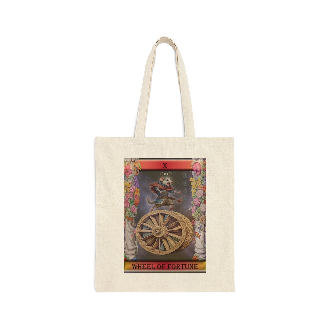 The Wheel of Fortune, Tarot Possums Canvas Tote Bag - Etsy