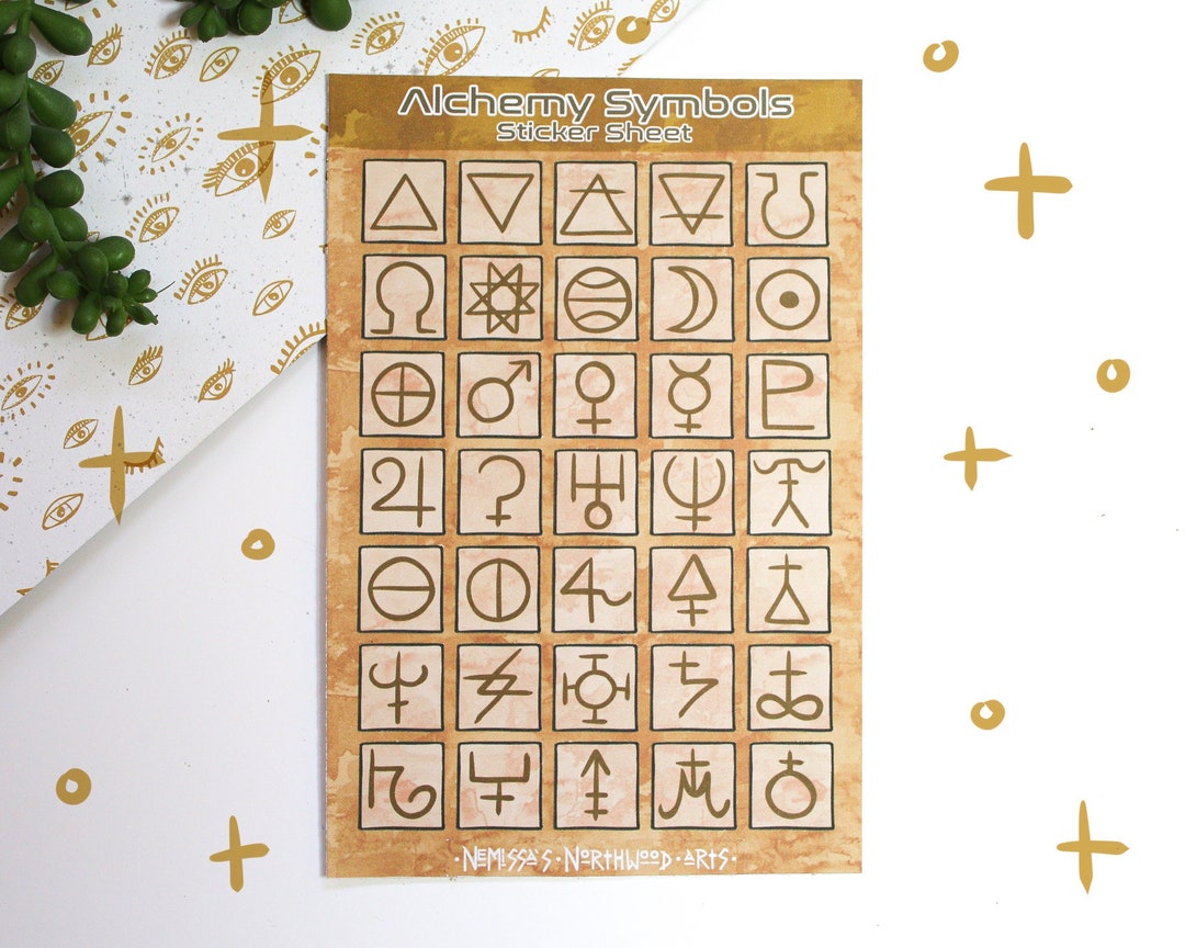 Alchemy Symbols Sticker Sheet - Etsy