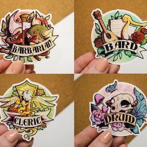 Class Sticker Full Set | Individual Class Stickers - Etsy