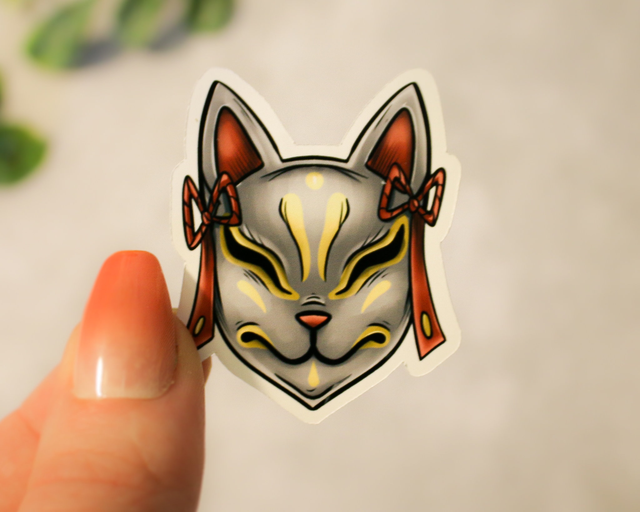 Yokai Mask Sticker Set 6 Pack Japanese Demon Masks - Etsy