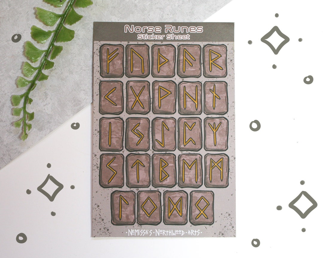 Norse Runes Sticker Sheet - Etsy