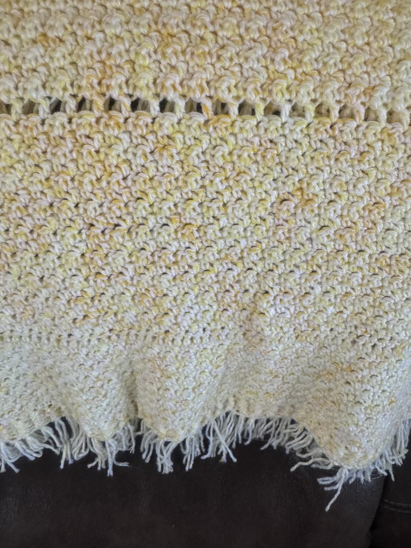 YELLOW FRINGED THROW Lap Blanket Afghan With 2-inch Fringe - Etsy