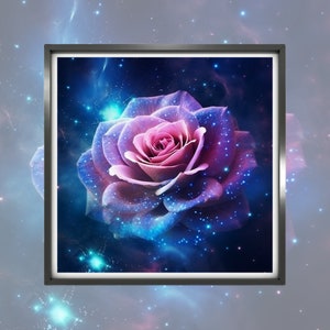 Cosmic Roses High-resolution Digital Artwork, Ready to Print, Instant ...