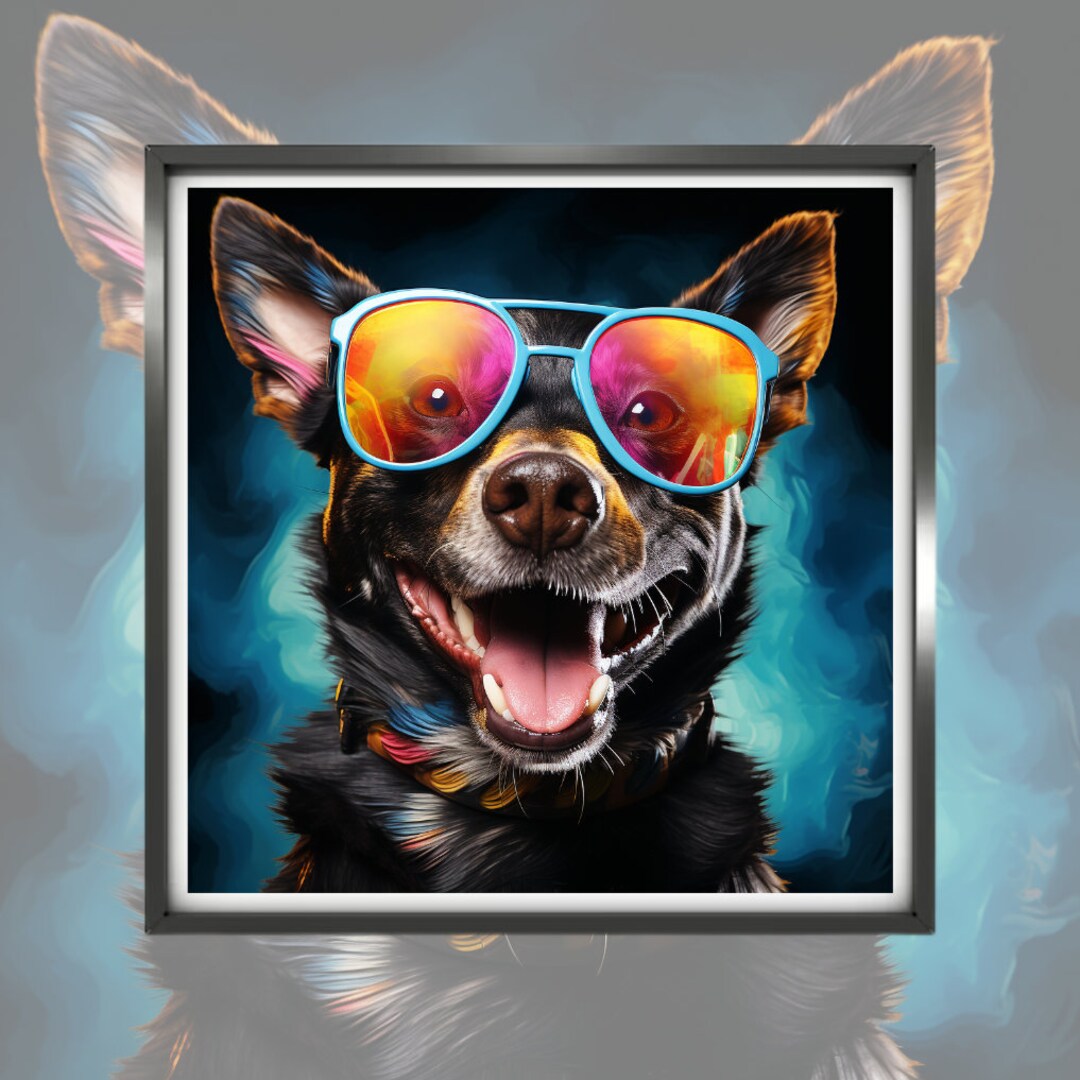 Goofy Dog High-resolution Digital Artwork, Ready to Print, Instant ...