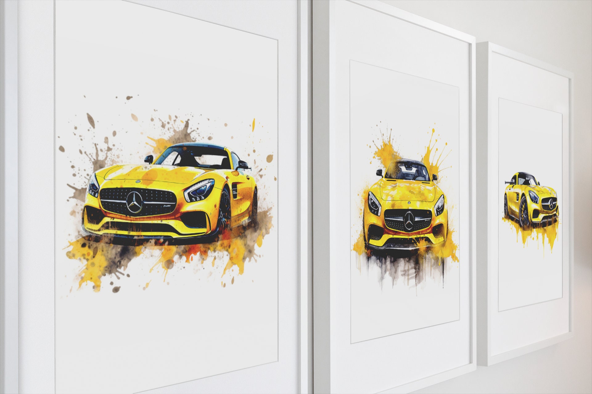 Watercolour AMG GT High-resolution Digital Artwork, Ready to Print ...