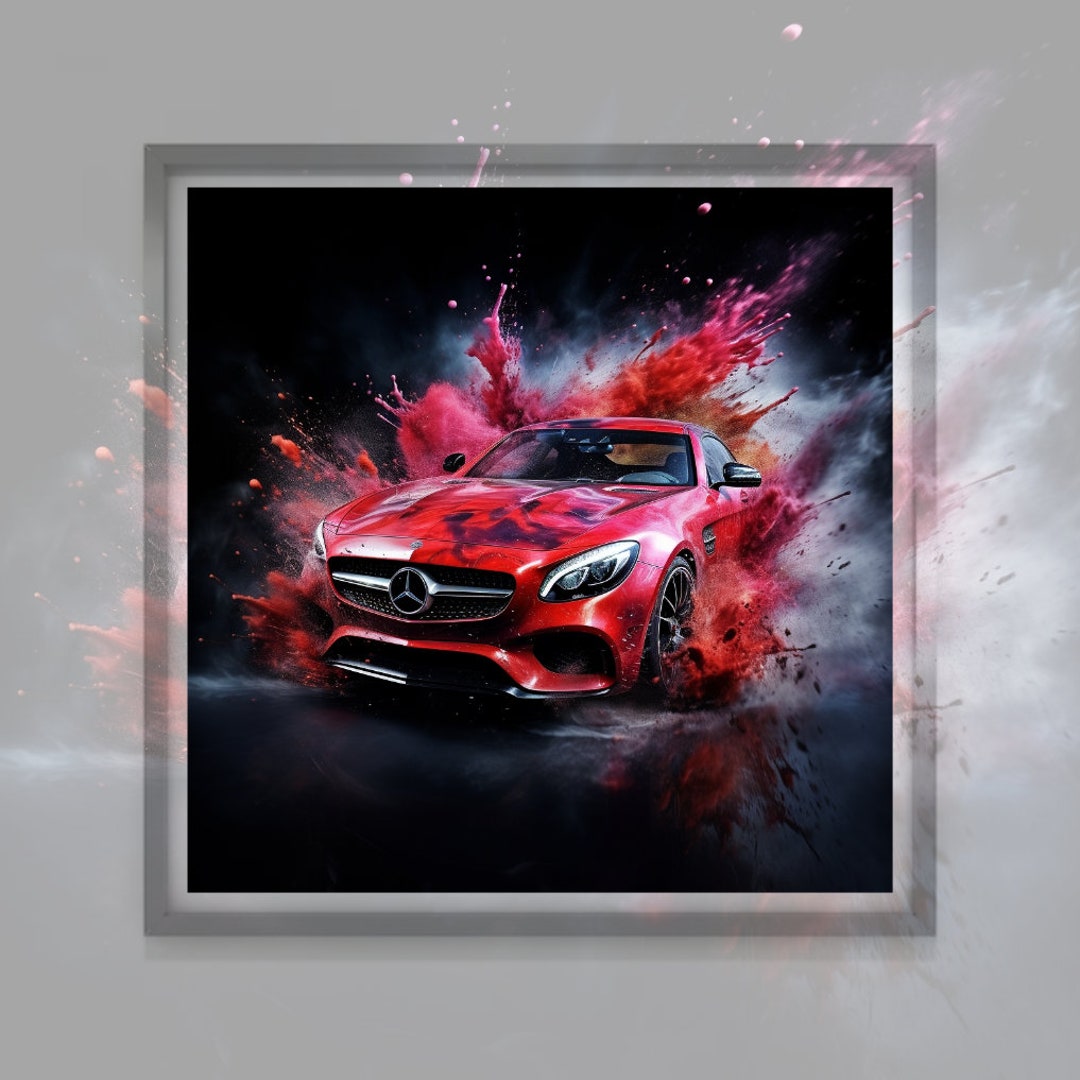 Mercedes AMG GT High-resolution Digital Artwork, Ready to Print ...