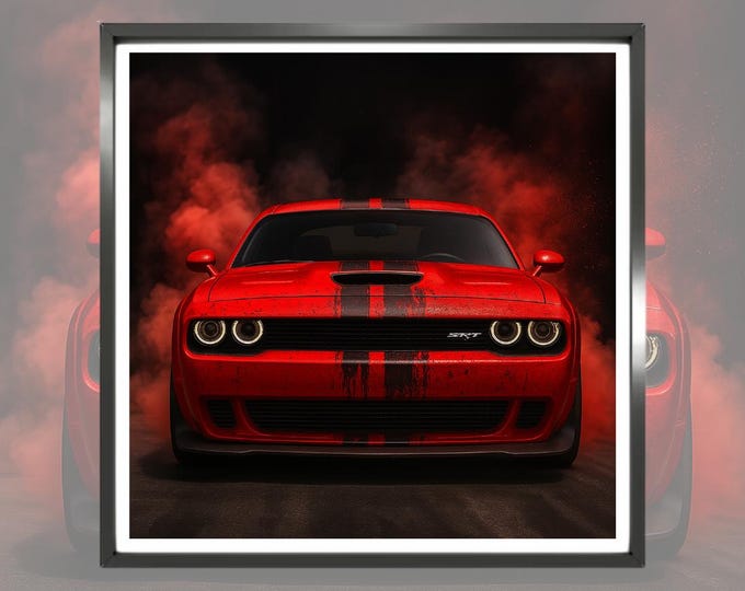 Custom Challenger SRT Hellcat Inspired Wall Art - Etsy Canada