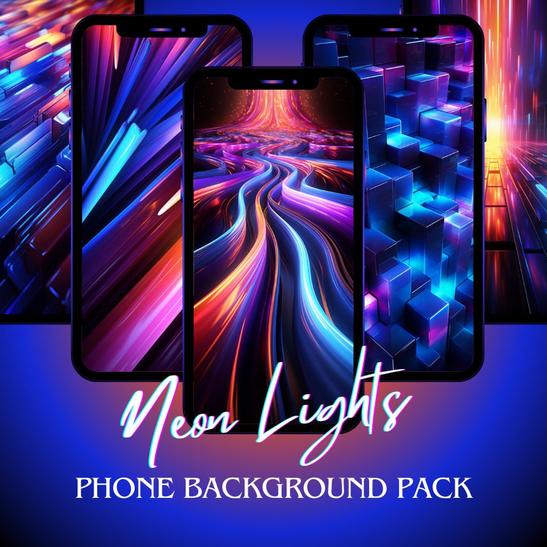 Neon-lights High Resolution Phone Background, Ready to Print, Instant ...