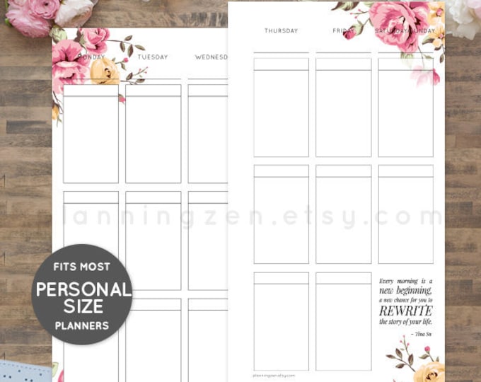 Printable Planner Inserts for Personal Size Planners Style PS1 - Etsy