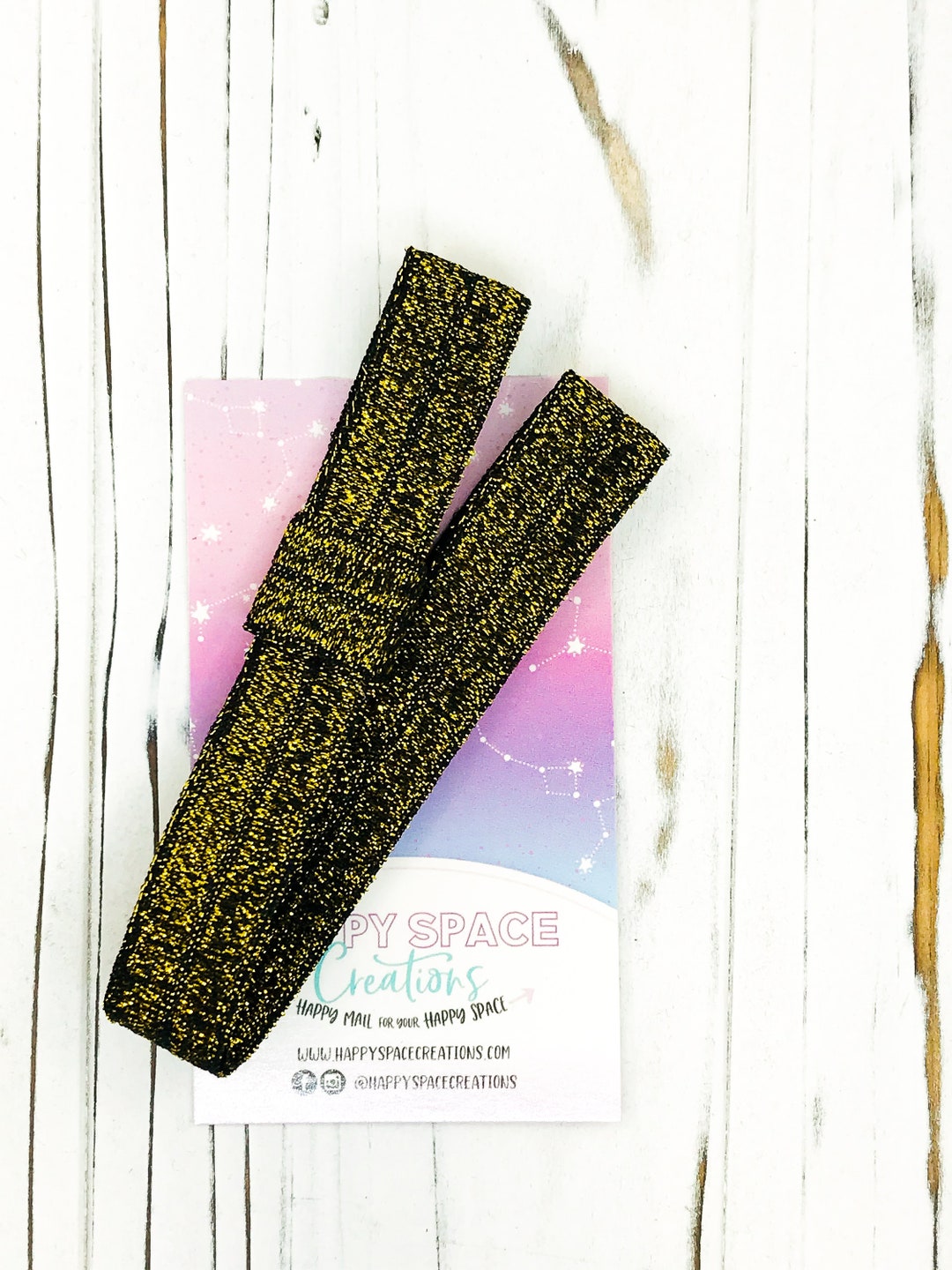 Planner Band Book and Planner Accessories Black With Gold - Etsy