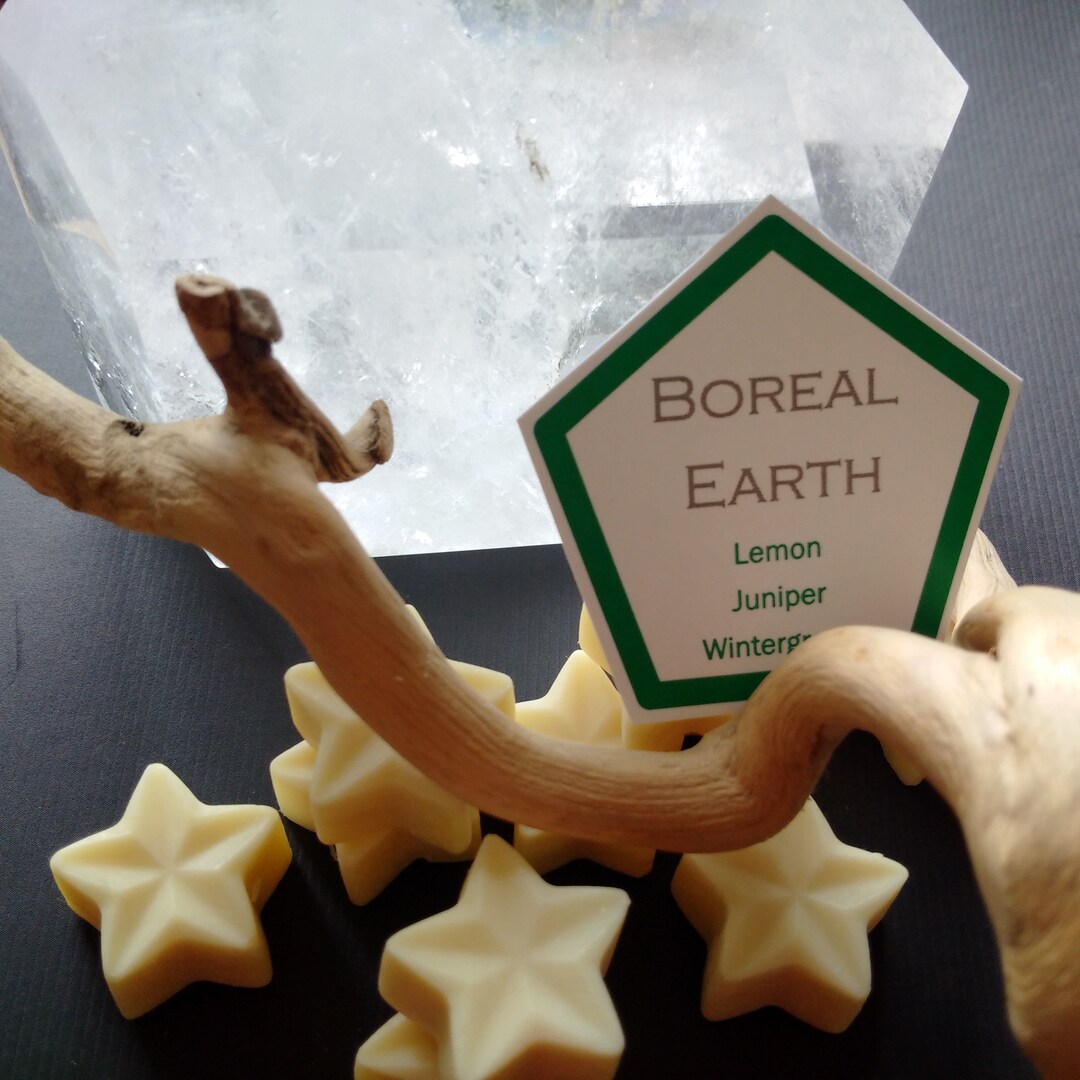 10 Lemon, Juniper and Wintergreen BOREAL EARTH Organic Aromatherapy Wax ...