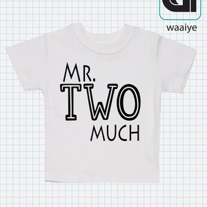 Mr Two Much SVG PNG, Second Birthday Boy Svg, Mr TWO Svg, Files for ...